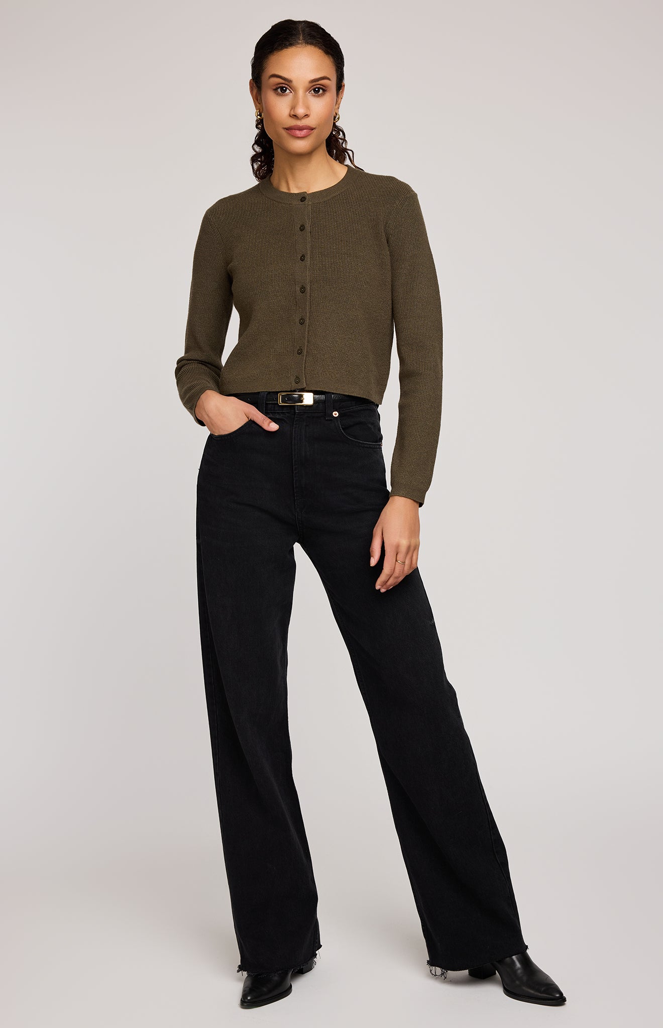 Mirabelle Cardigan | Heather Olive - FINAL SALE – Pick-it-Fence Pembroke